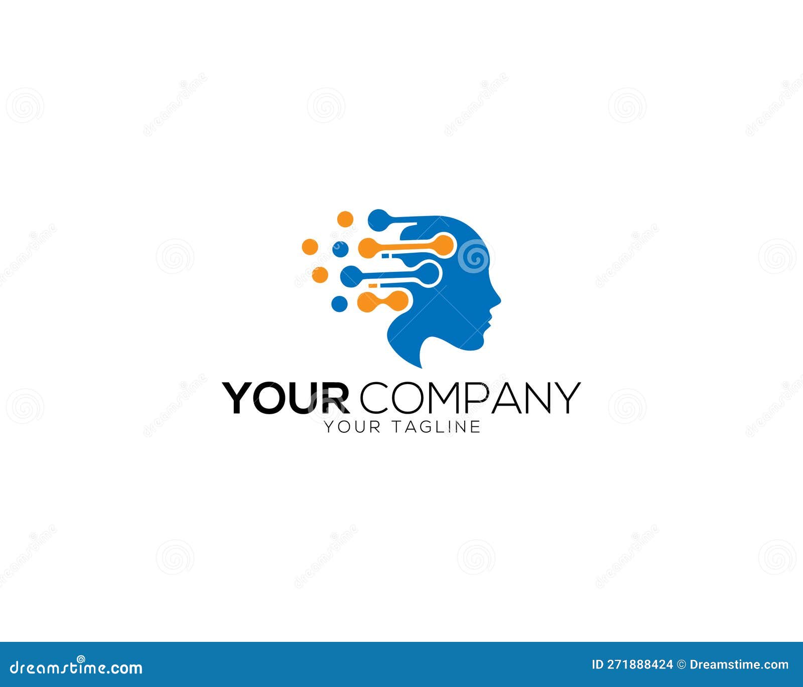 Human Head Science Technology Logo Stock Vector - Illustration of ...