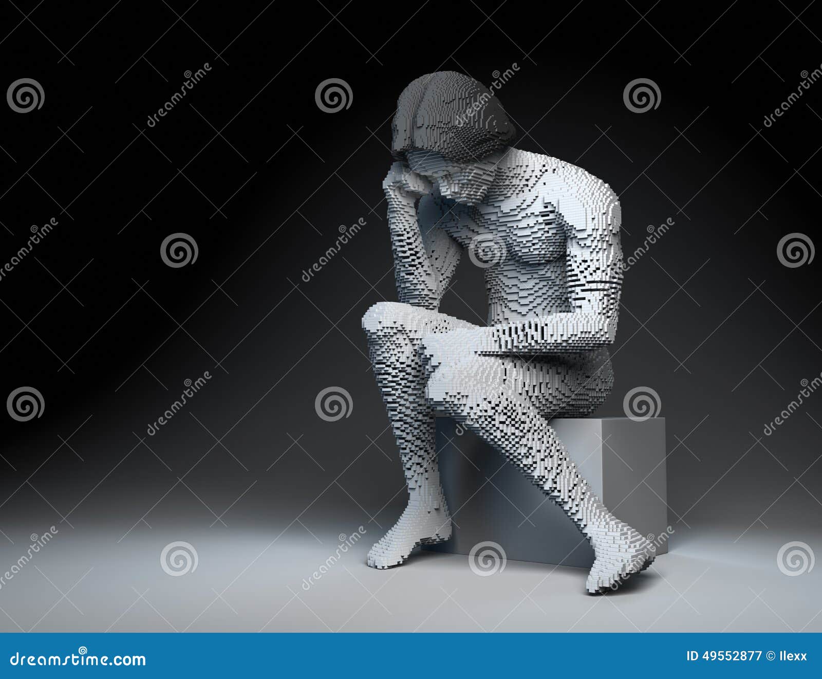 Modern Thinker stock illustration. Illustration of figure - 49552877