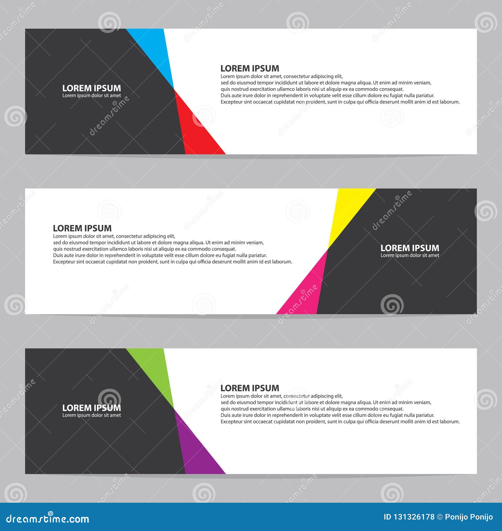 Modern Banners Set Template and Background Stock Illustration ...