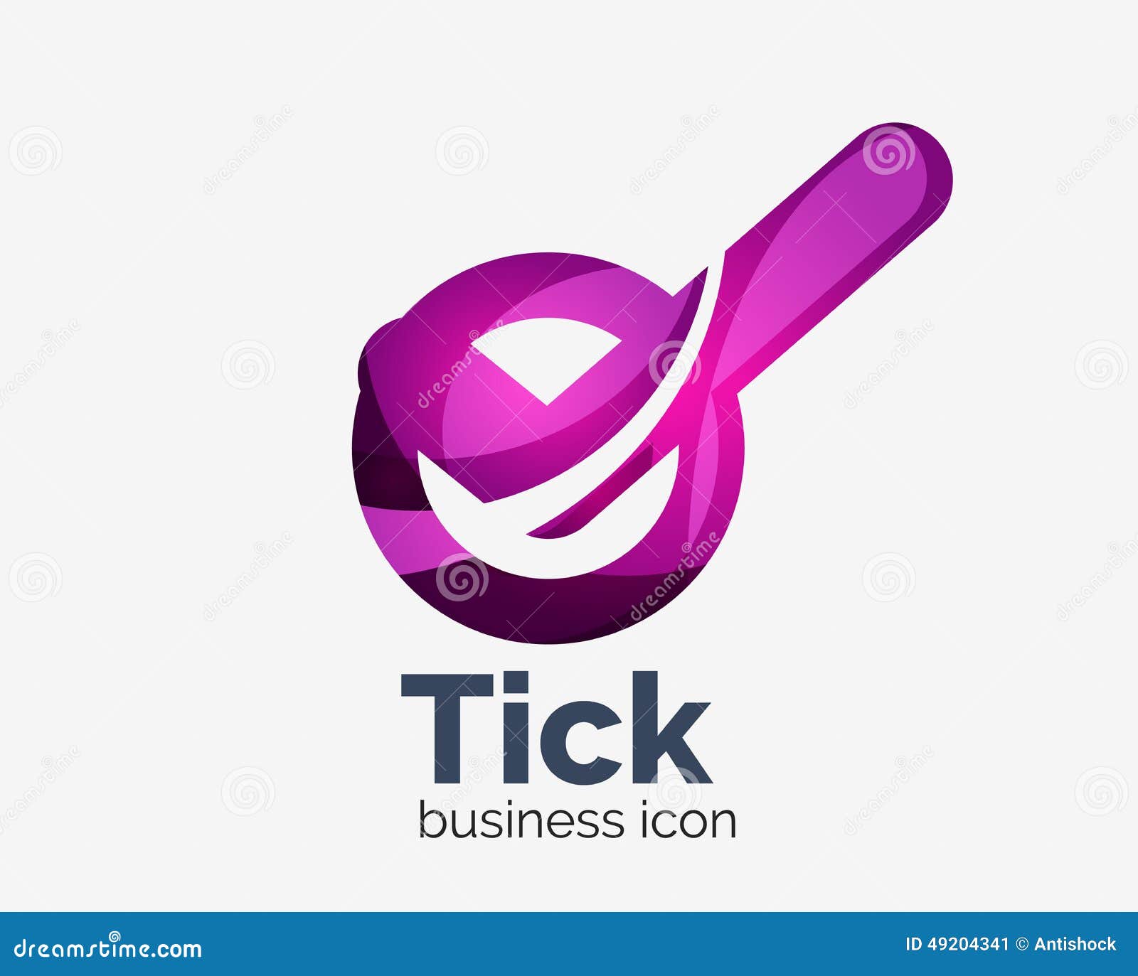 Modern Tick Abstract Wave Logo Design Stock Vector - Illustration of ...