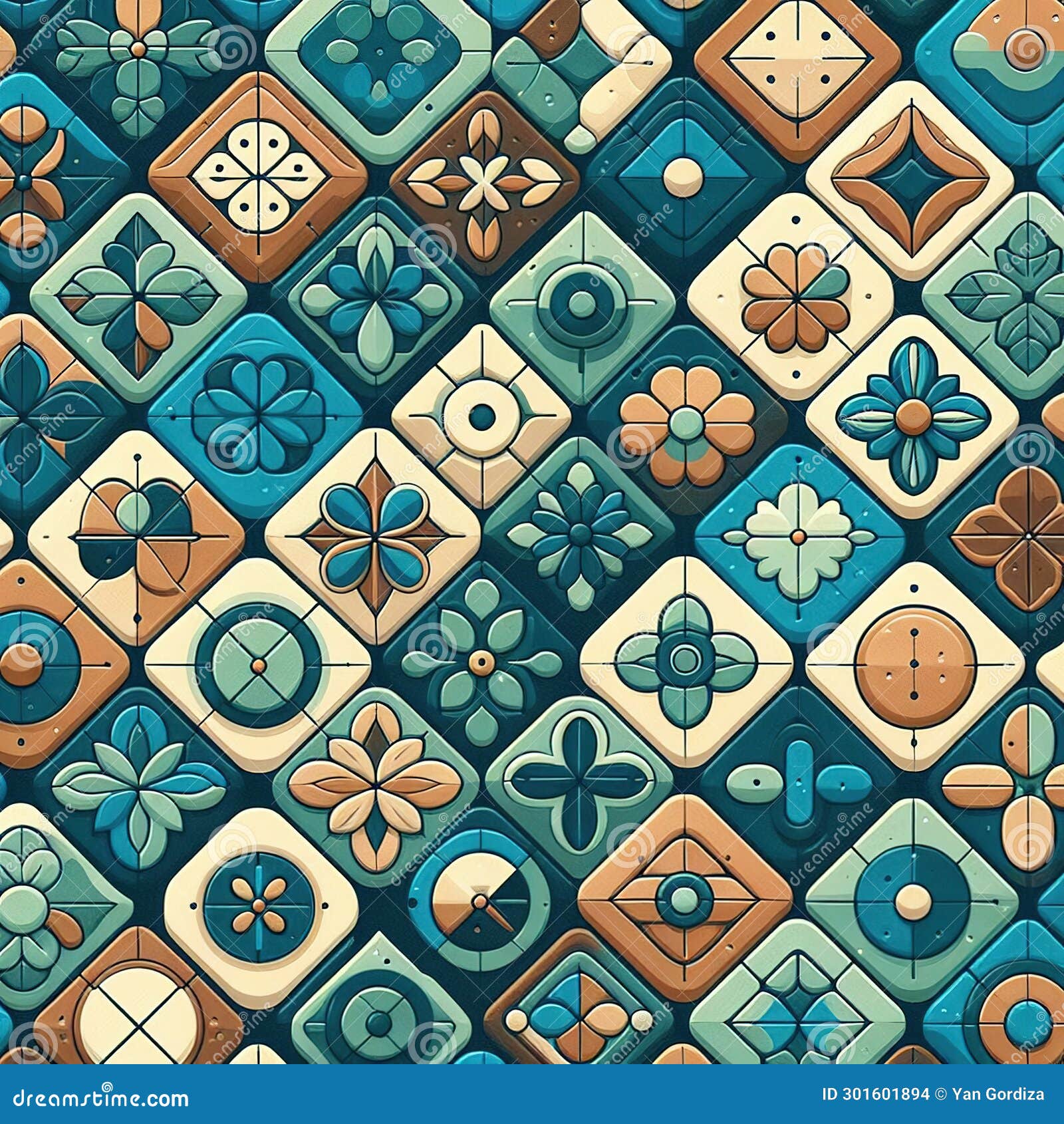 Modern Tile Pattern. Generative AI Stock Photo - Image of modern ...