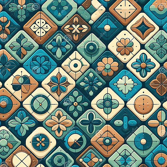 Modern Tile Pattern. Generative AI Stock Photo - Image of modern ...