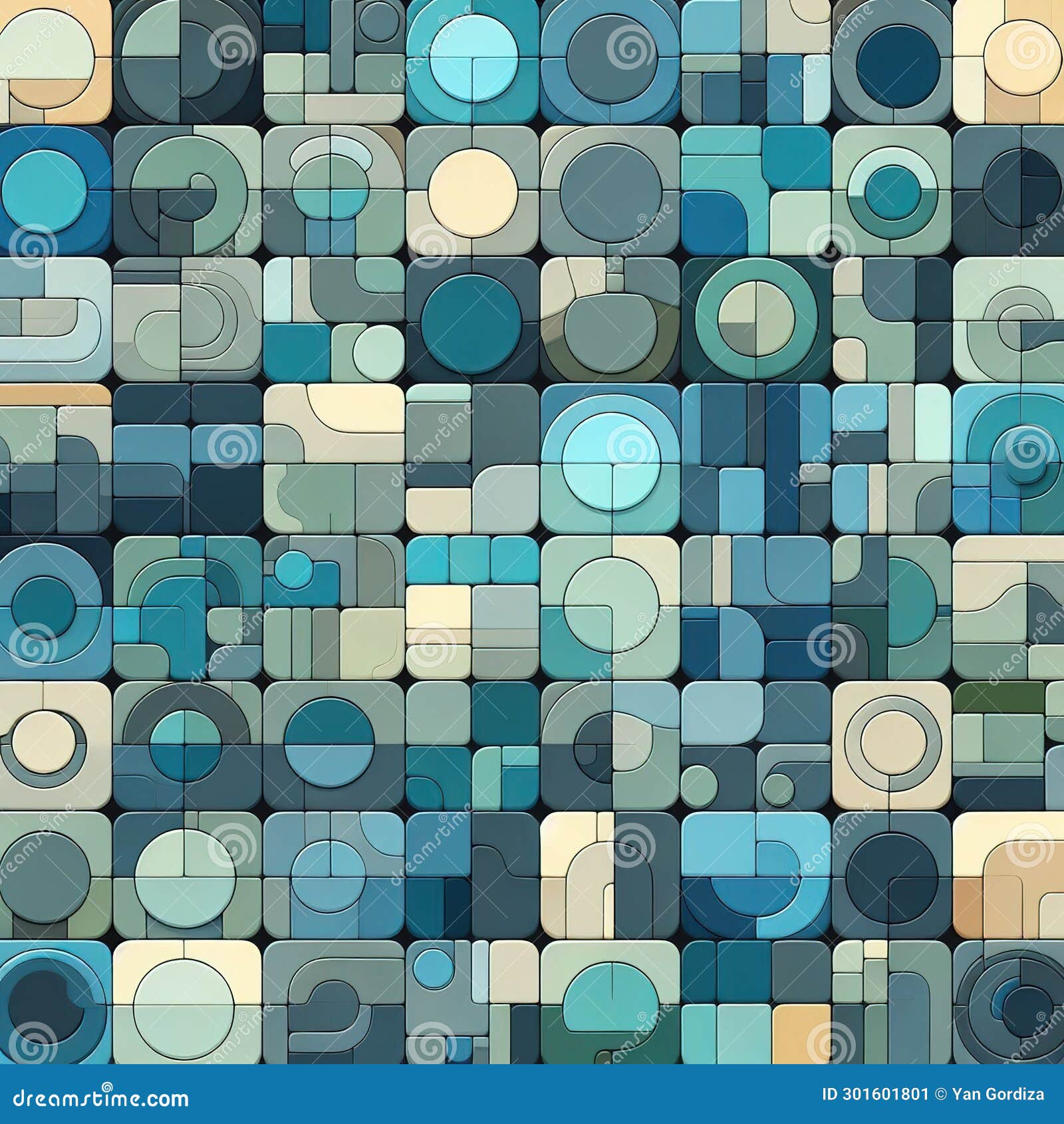 Modern Tile Pattern. Generative AI Stock Image - Image of symmetric ...