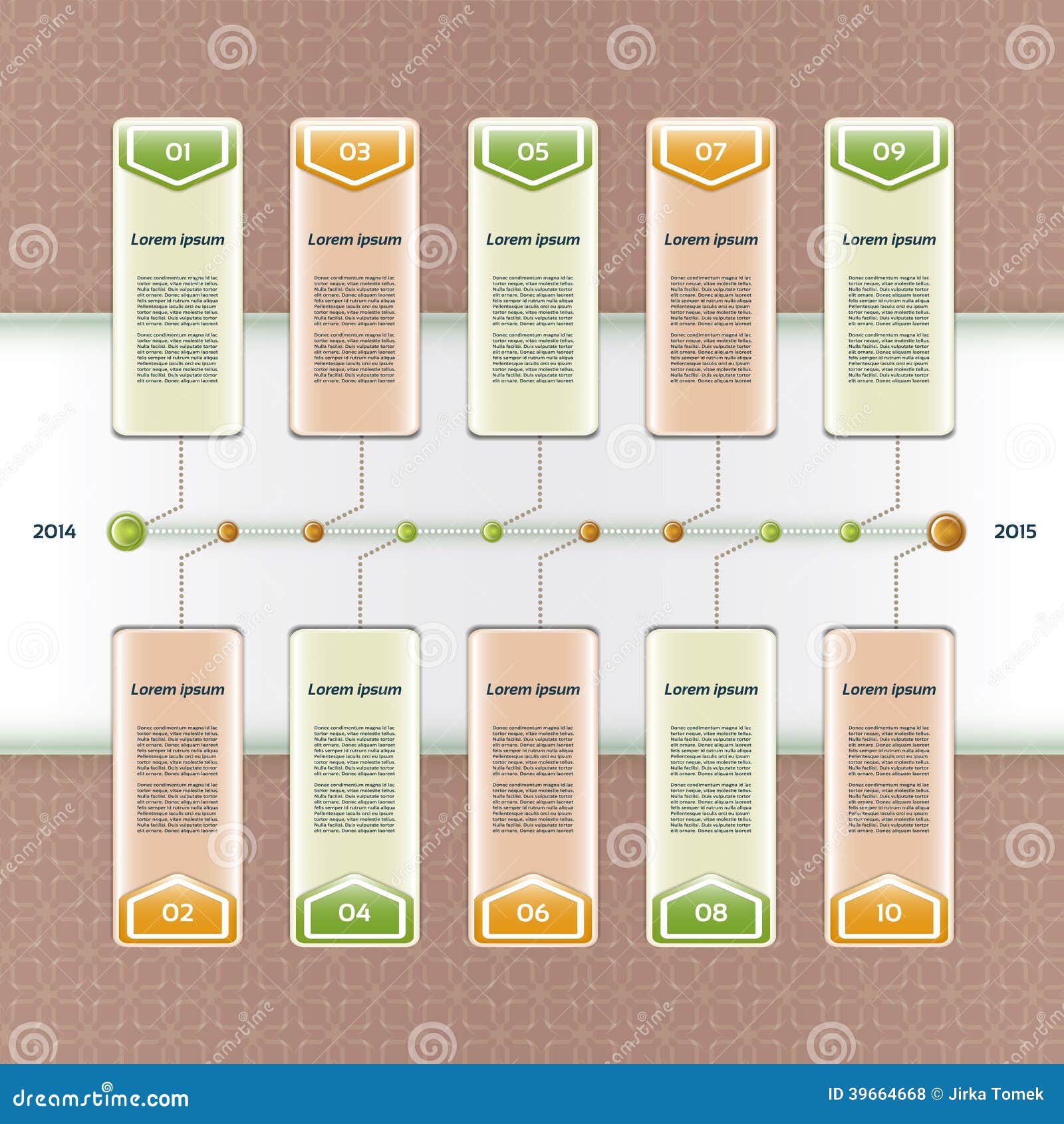 Modern Time Line Design Template. Stock Illustration - Illustration of ...