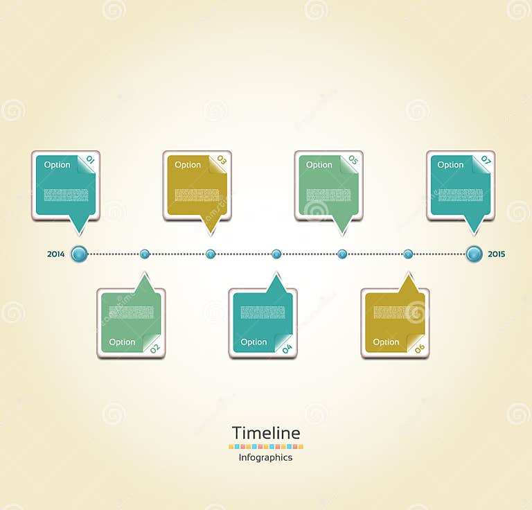 Modern Timeline Design Template Stock Vector - Illustration of points ...