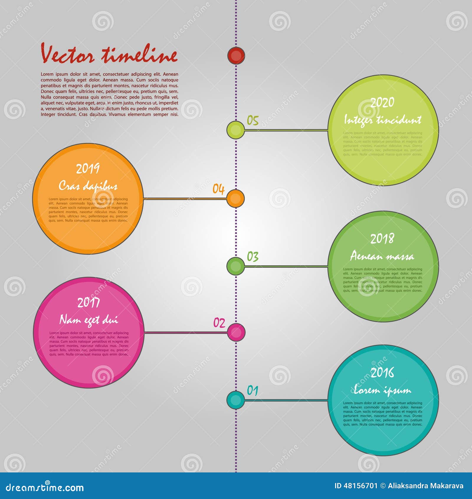 Modern Timeline Design Template Stock Illustration - Illustration of ...