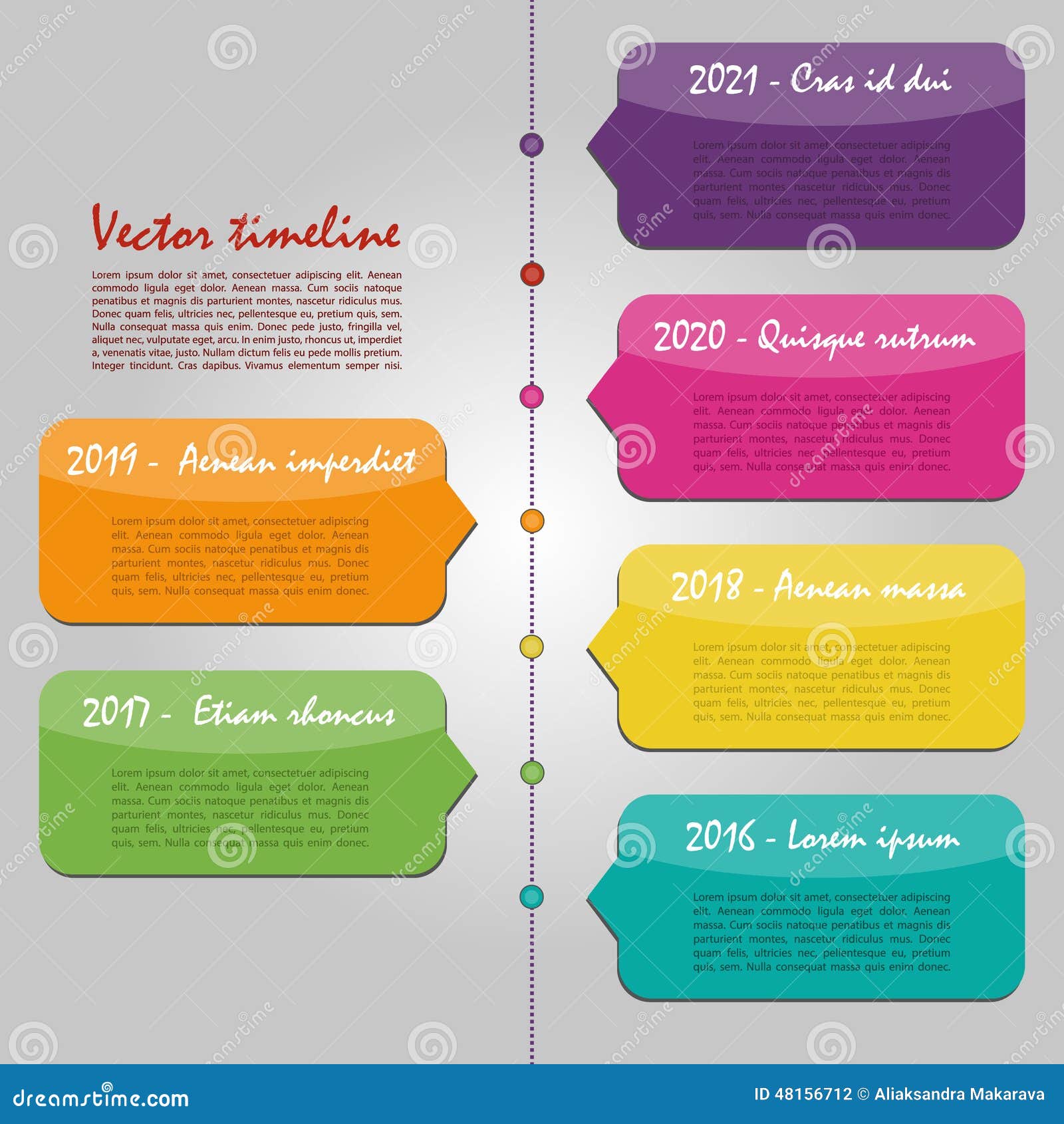 Modern Timeline Design Template Stock Illustration - Illustration of ...