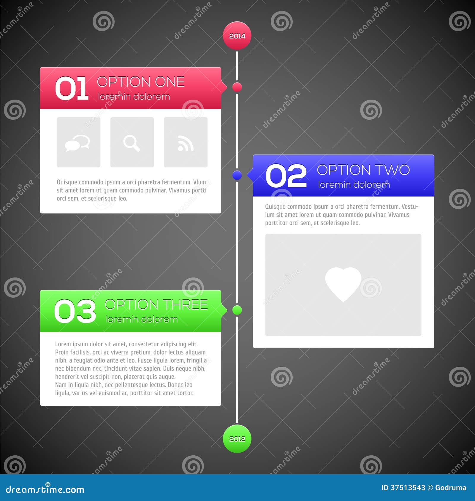 Modern Timeline Template With Nice Typography Cartoon Vector ...