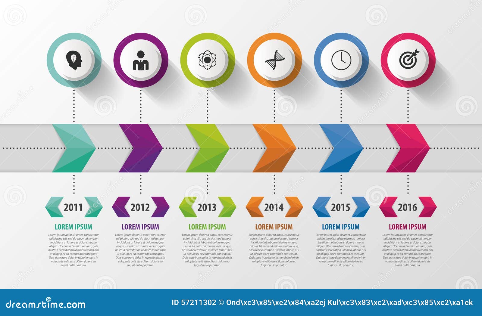 Modern Timeline Infographic. Abstract Design Template Stock Vector ...