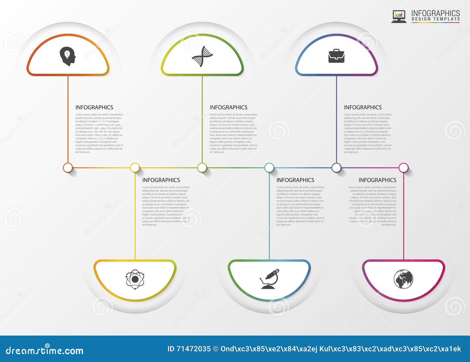 Modern Timeline Infographics. Colorful Design Template Stock Vector ...