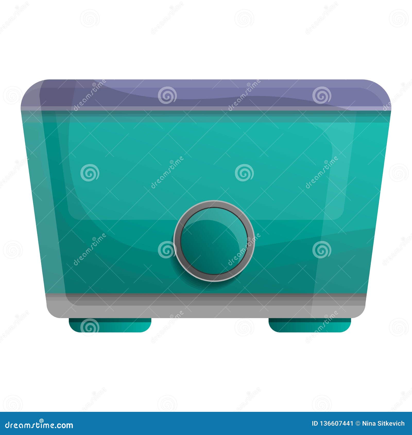 Modern Toaster Icon, Cartoon Style Stock Vector - Illustration of black ...