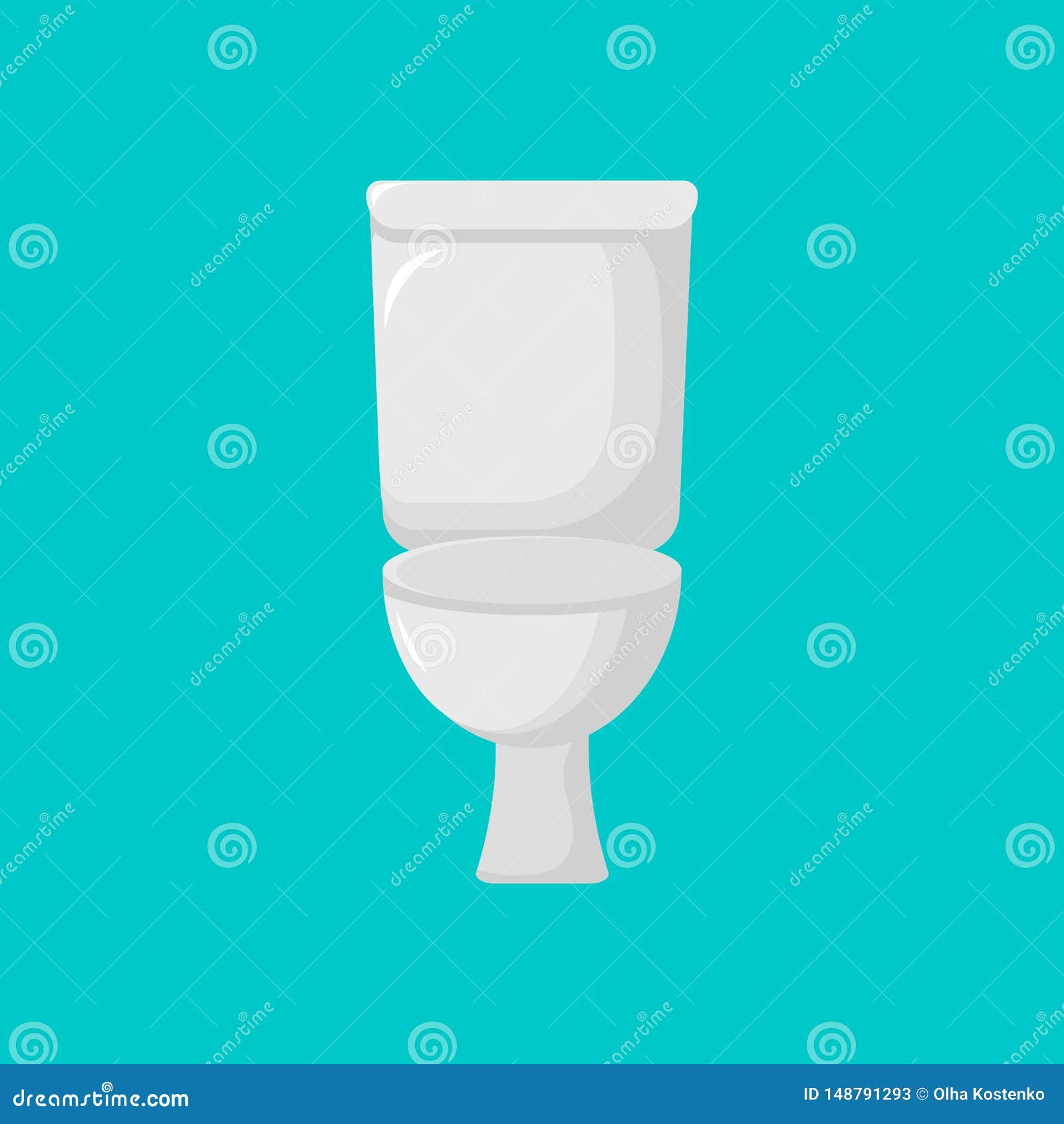 Modern Toilet Icon. Cartoon Toilet Stock Vector - Illustration of ...