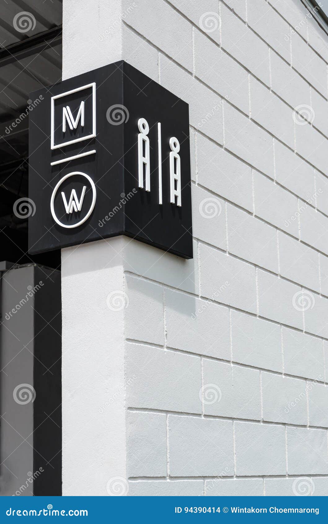 Modern toilet sign stock photo. Image of lady, gender - 94390414