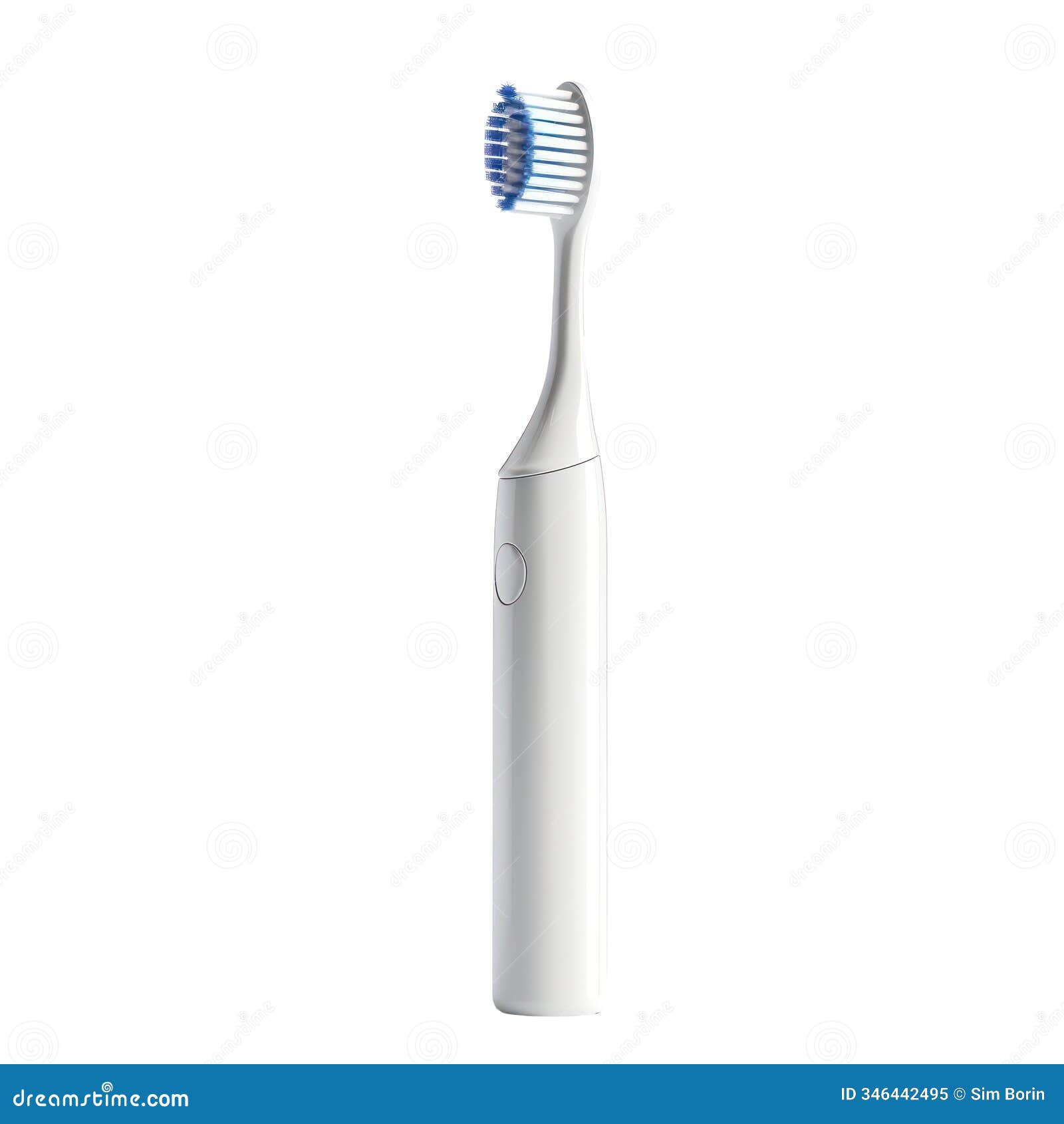 Modern Toothbrush Front View Isolate on Transparency Stock Illustration ...