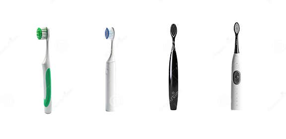 Modern Toothbrush Side View Isolate Stock Illustration - Illustration ...