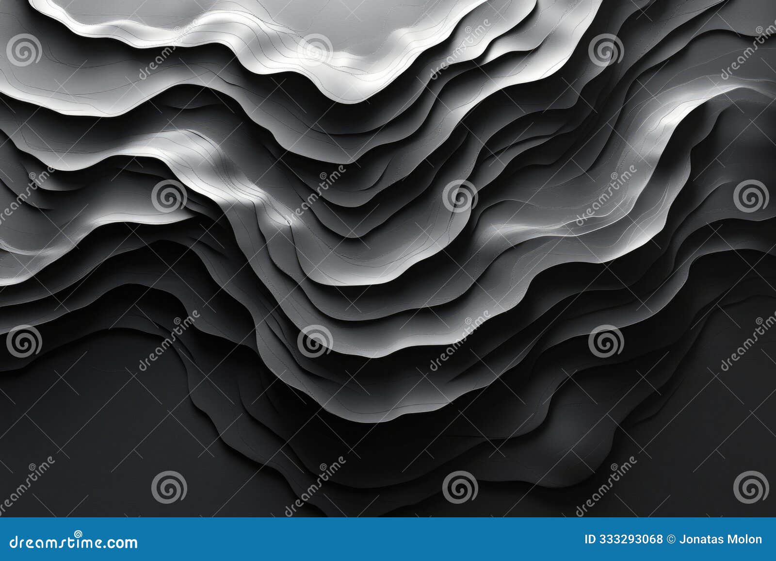 Modern Topographic Map Design: Elevation Lines on Black Background with ...
