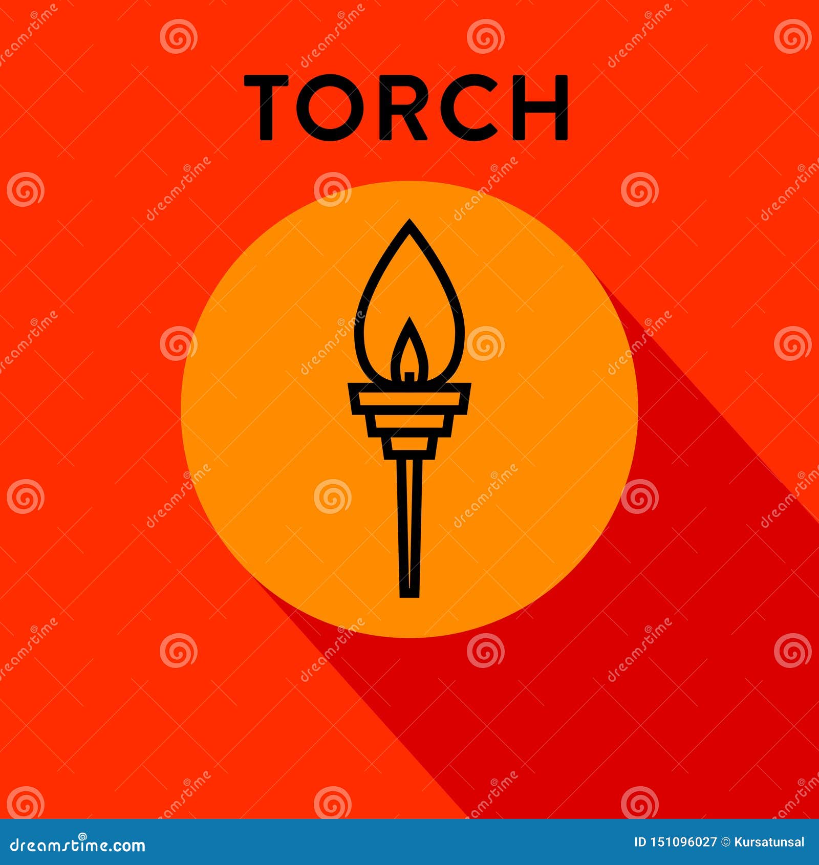 Modern Torch Icon with Linear Vector Styles Stock Vector - Illustration ...