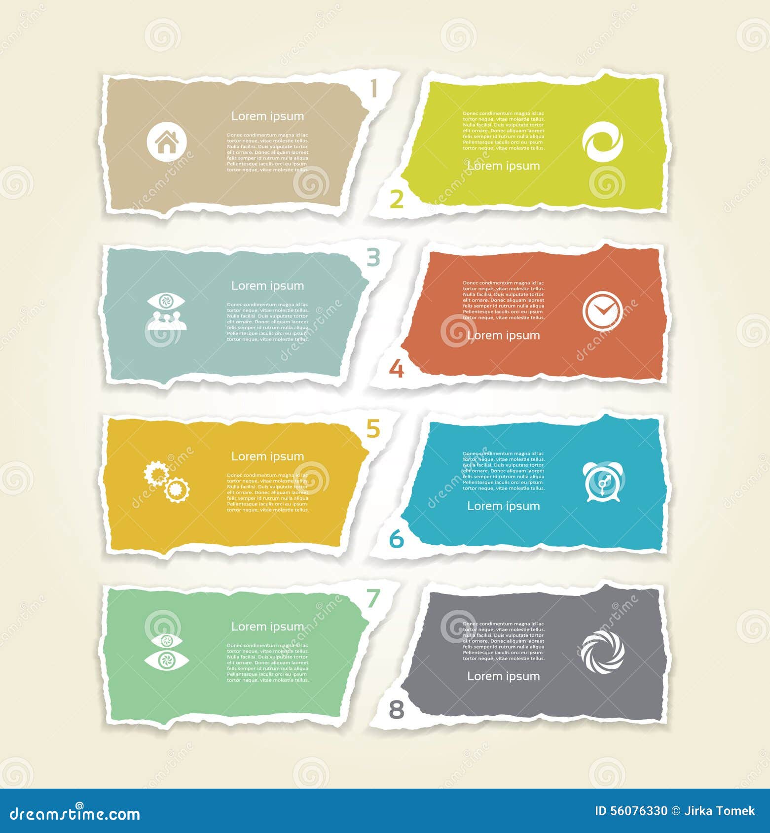 Modern Torn Paper For Infographics. Vector Infographics Background ...
