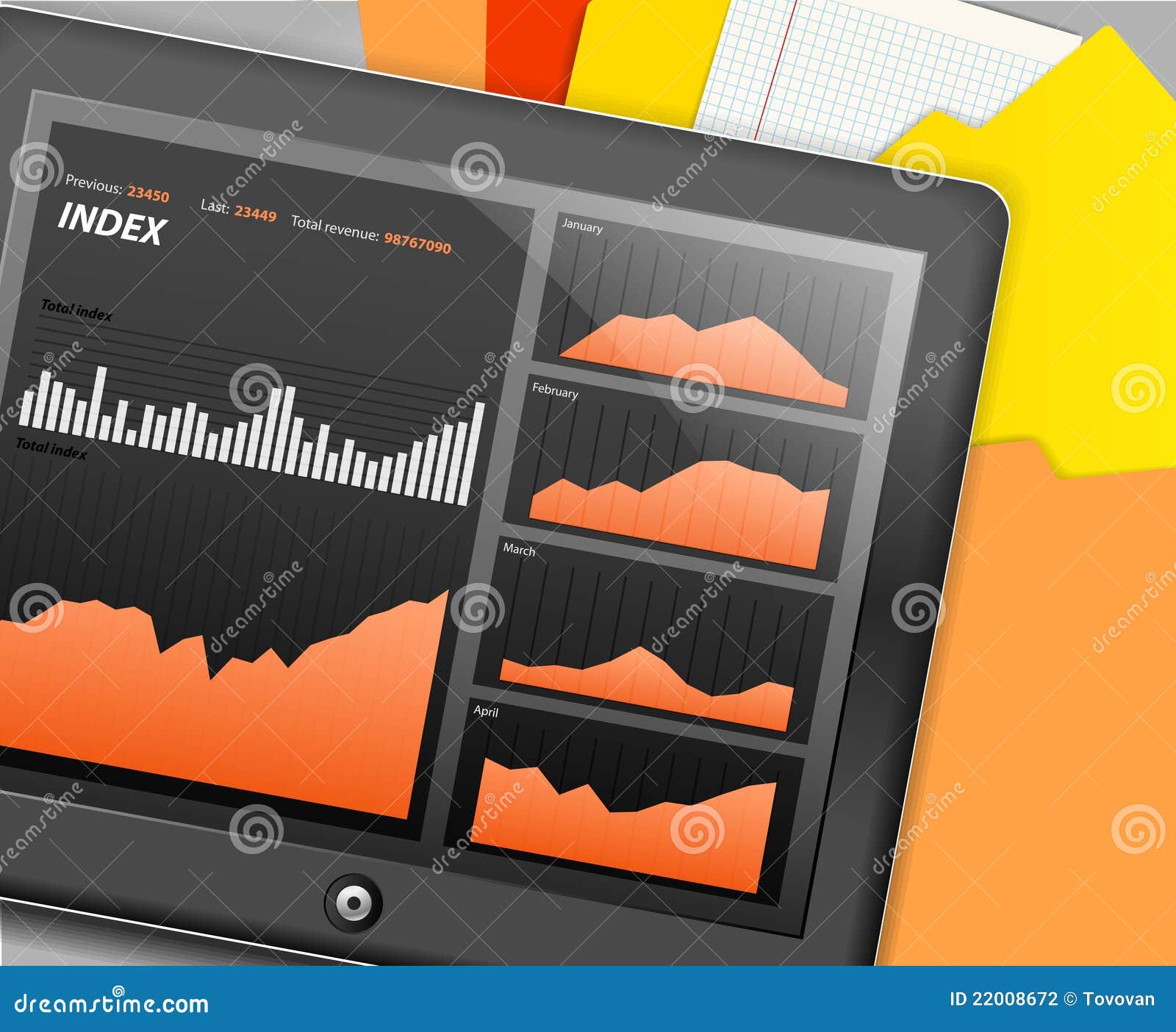 Modern touch gadget stock vector. Illustration of growth - 22008672