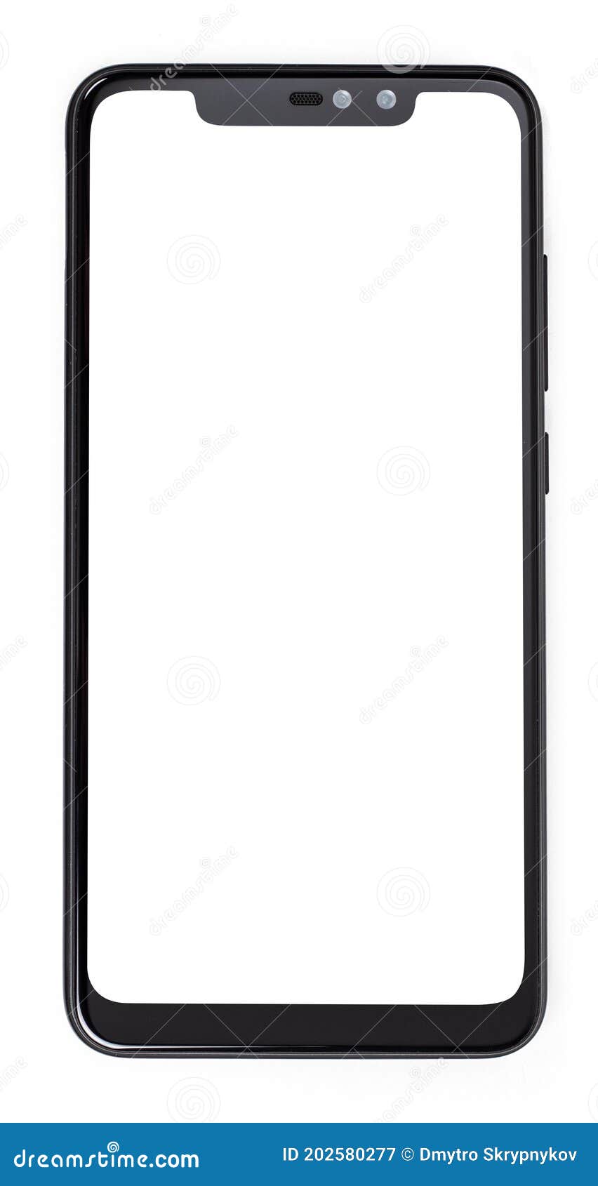 Modern Touch Screen Smartphone Isolated on White Background Stock Image ...