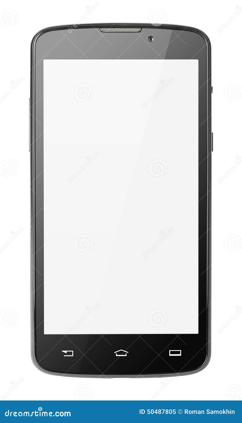 Modern Touch Screen Smartphone Isolated on White Stock Image - Image of ...