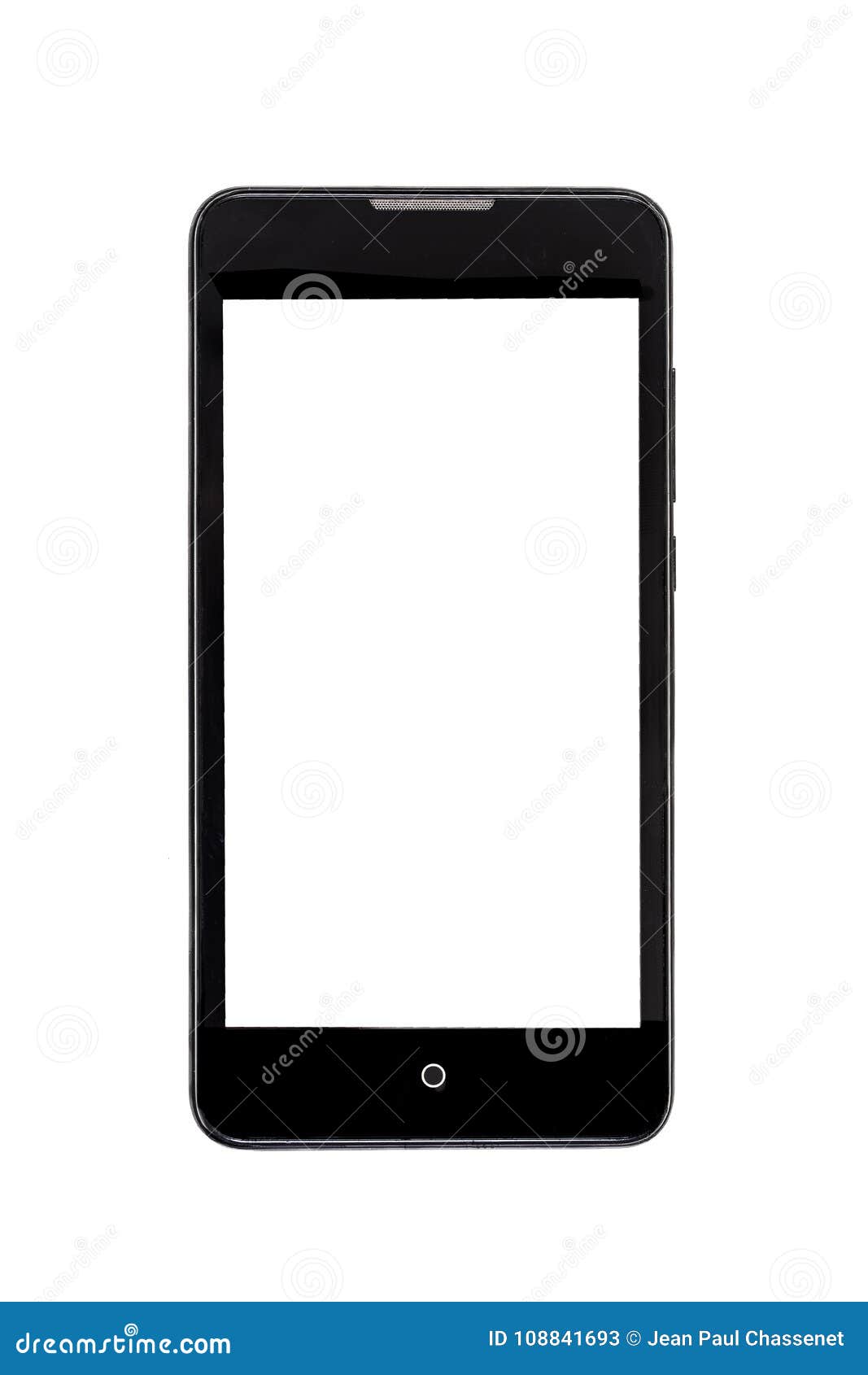 Modern Touch Screen Smartphone Isolated on White Background with Copy ...