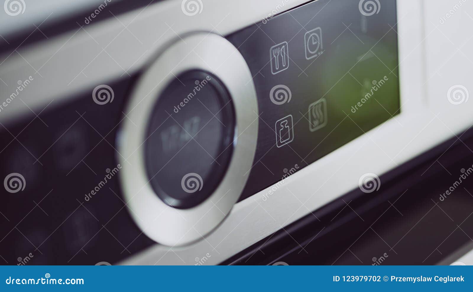 Modern Panel of Electric Oven Stock Photo - Image of panel, controls ...