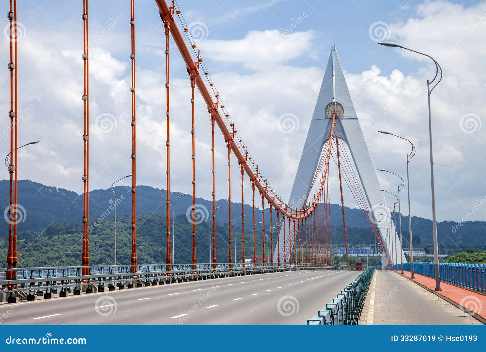 Modern tower bridge stock image. Image of cable, bridge - 33287019