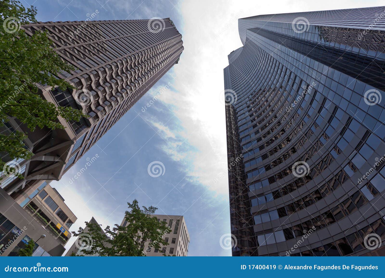 Modern Tower Glass Building Seattle Stock Image - Image of curved ...
