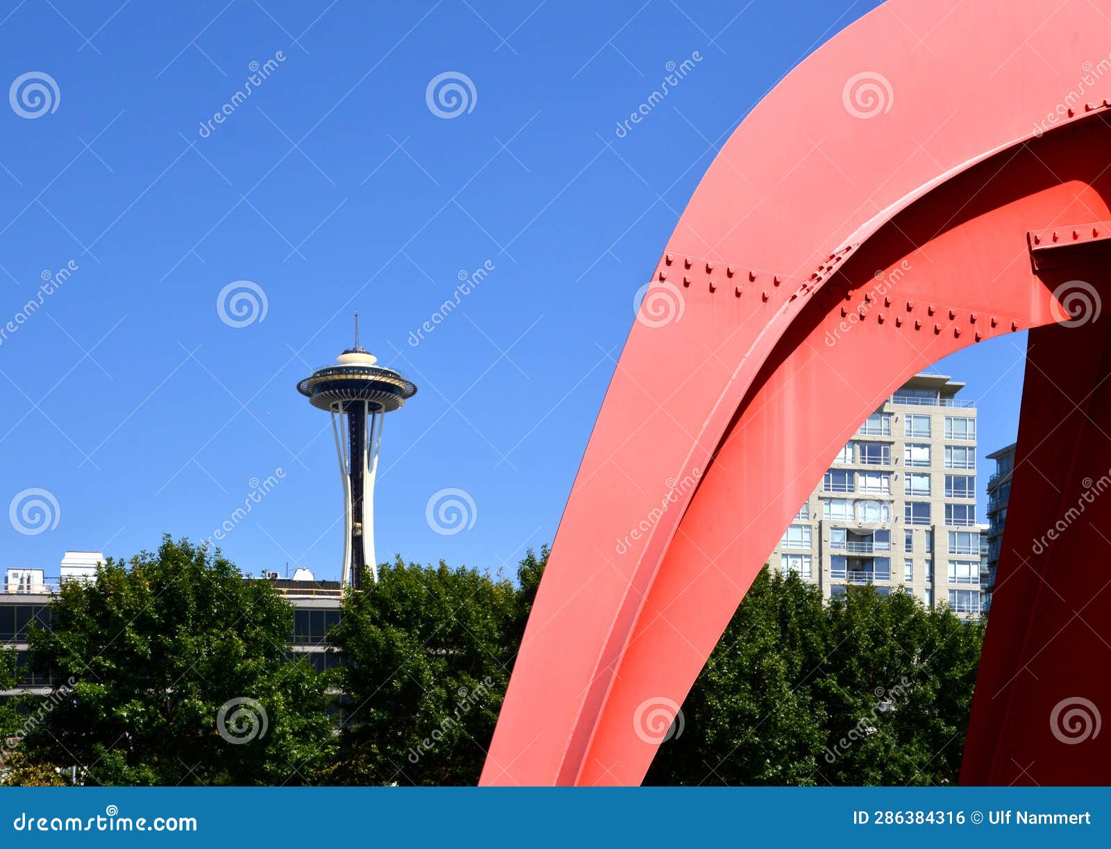 Modern Tower Space Needle at the Seattle Center, Washington Editorial ...