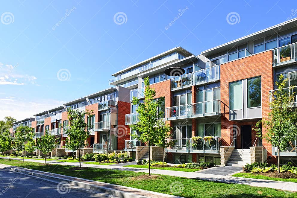 Modern town houses stock photo. Image of community, architecture - 22124604