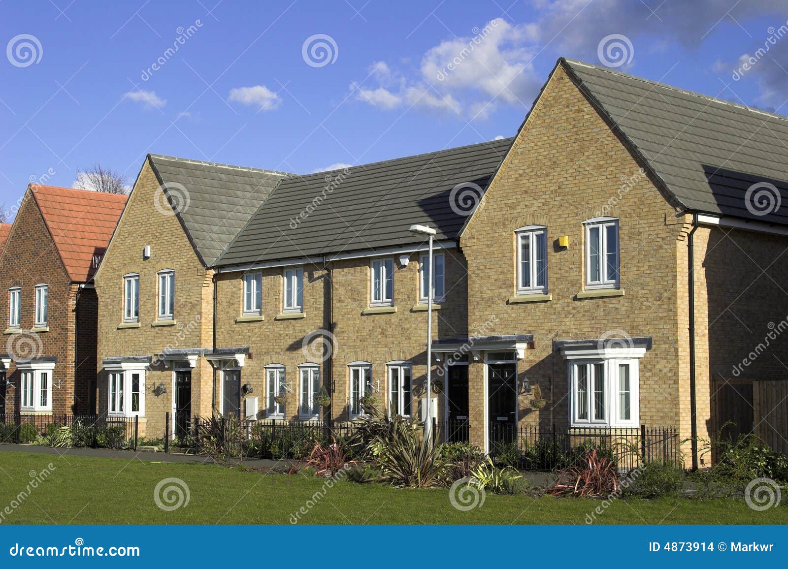 Modern Town Houses stock photo. Image of england, realtor - 4873914