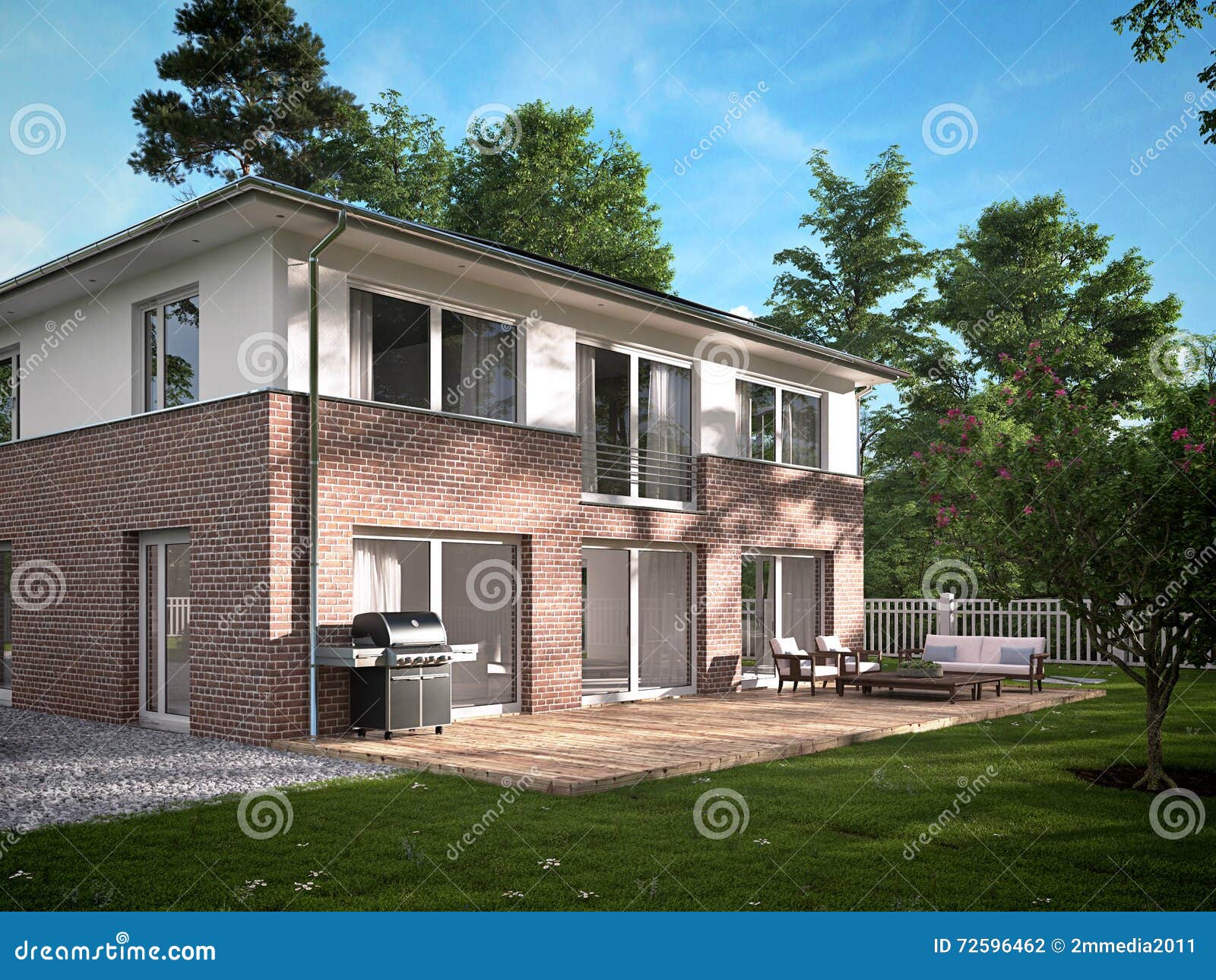 Modern Townhouse. 3d Rendering Stock Photo - Image of home, beautiful ...