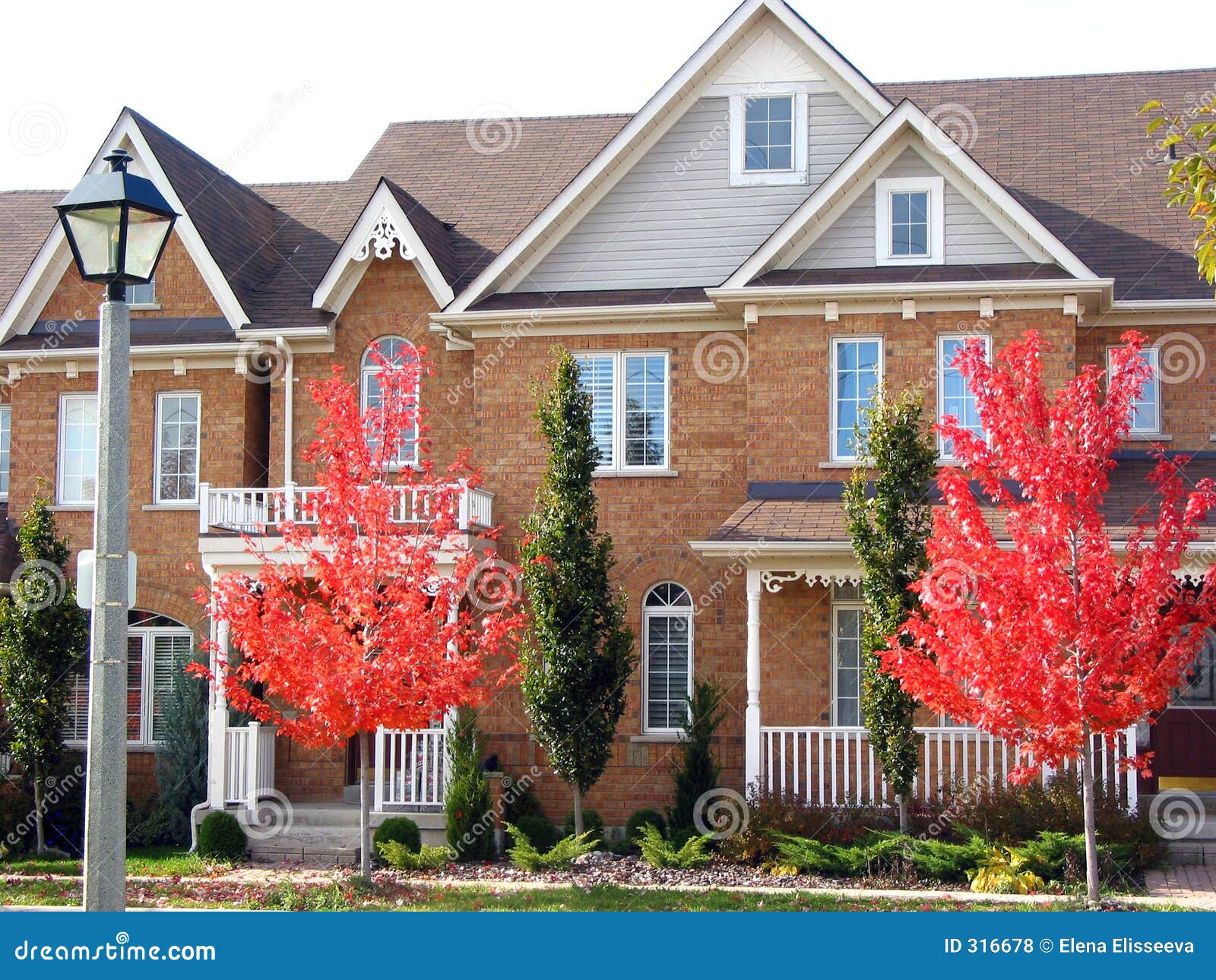 Modern Townhouses stock photo. Image of house, townhomes - 316678