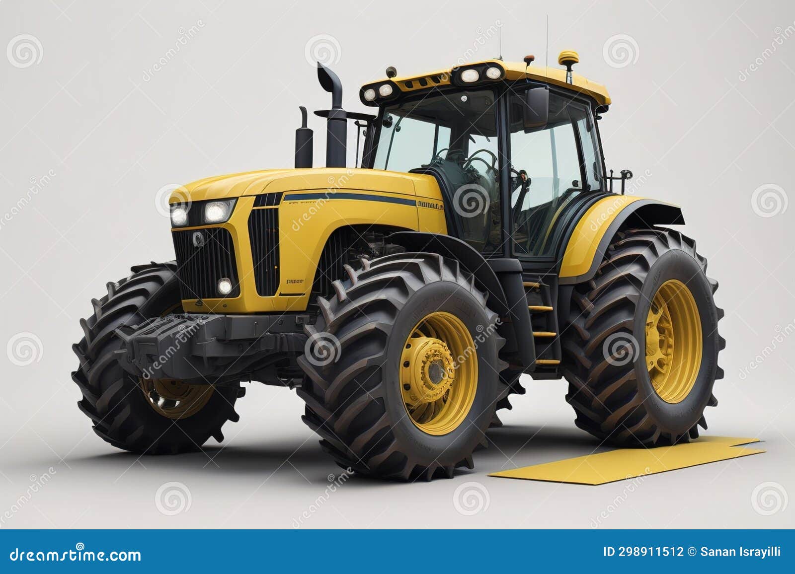 Modern Tractor on a Colored Background. Ai Generative Stock Photo ...