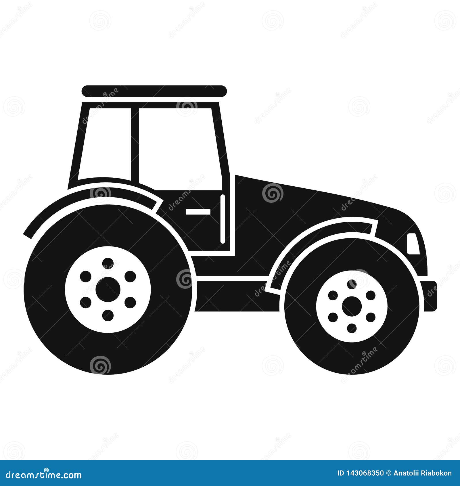 Modern Tractor Icon, Simple Style Stock Vector - Illustration of ...
