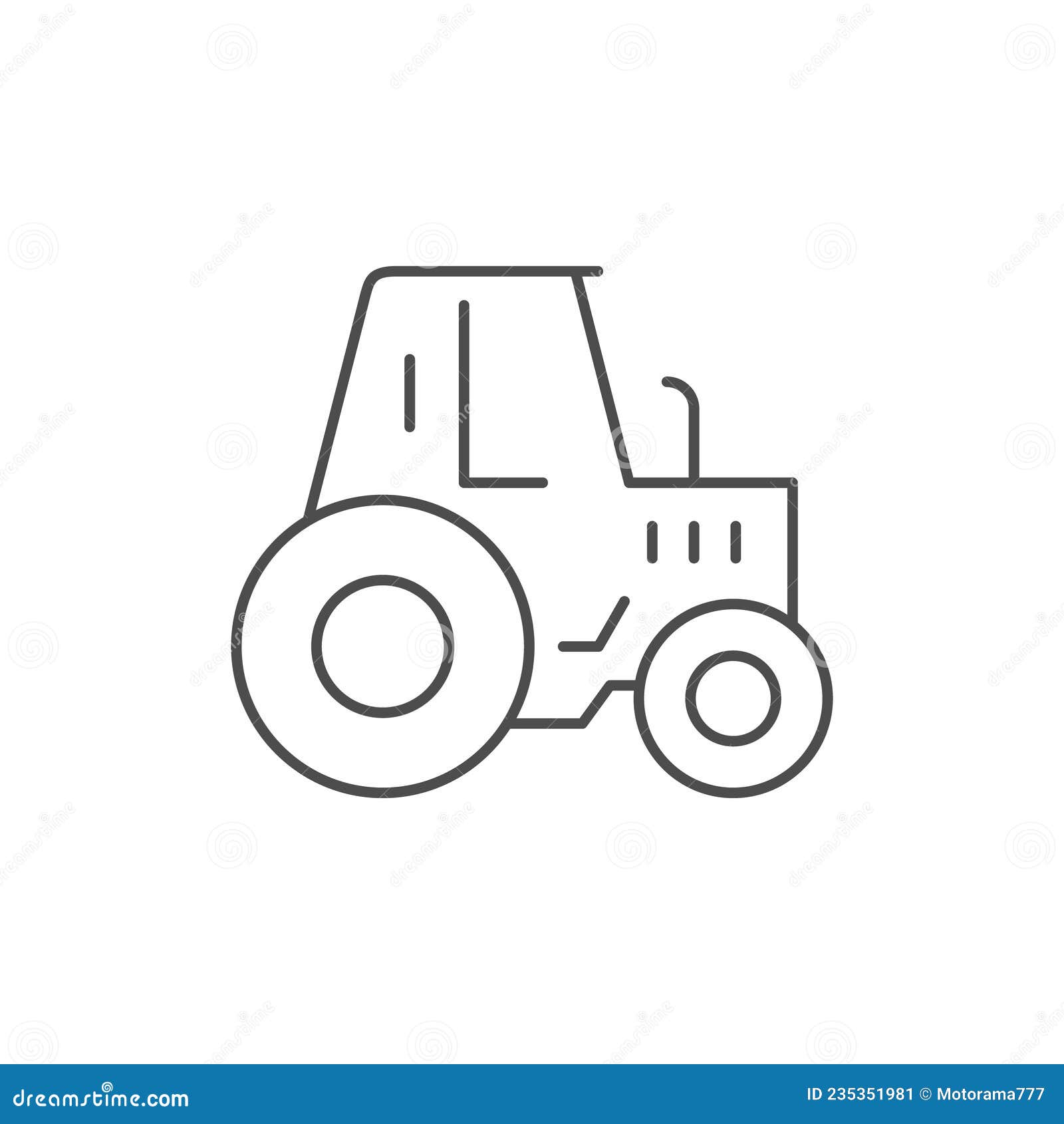 Modern Tractor Line Outline Icon Stock Vector - Illustration of ...