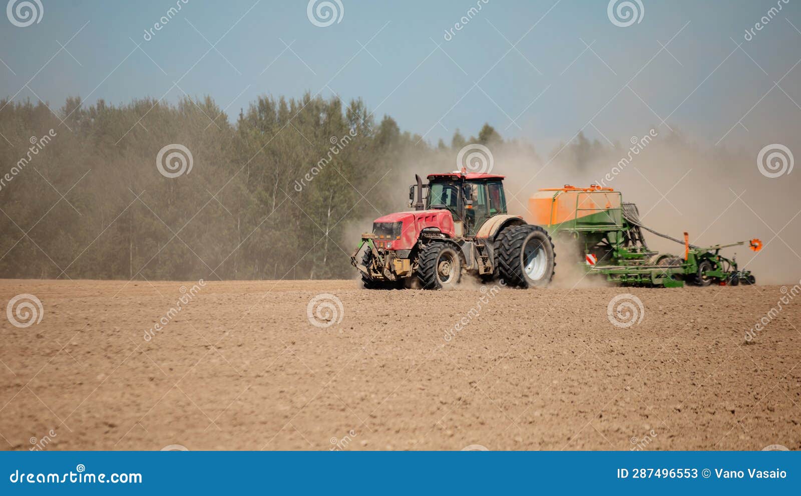 Modern Tractor Sowing Using GPS for Precision Farming in the Fields ...