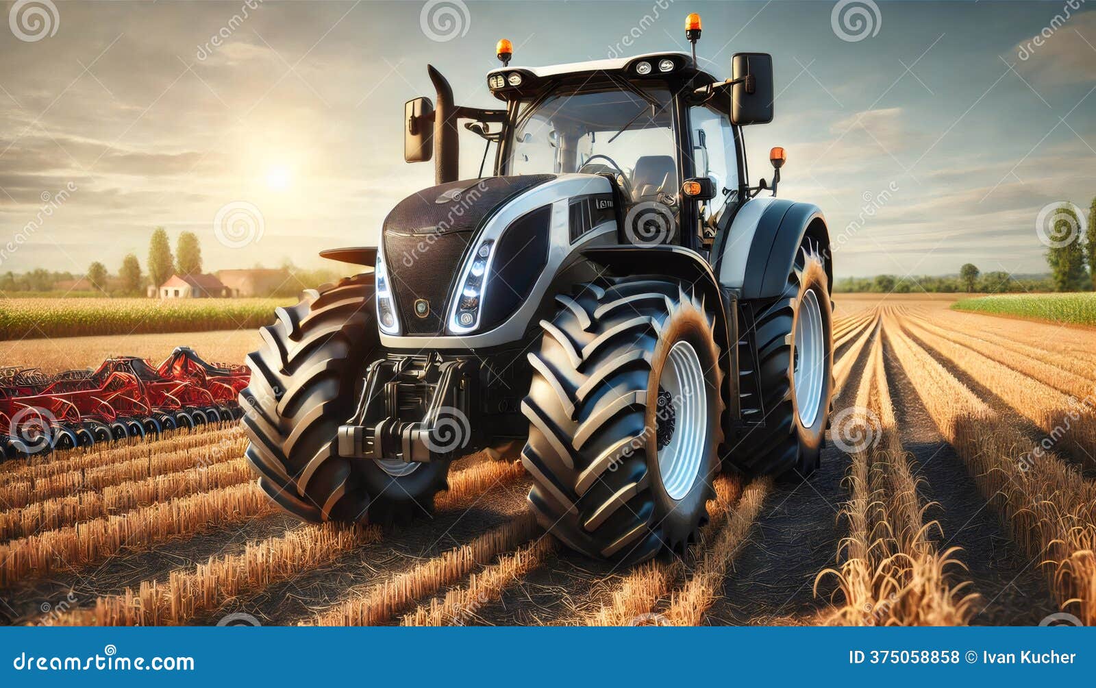Modern Tractor New Holland T8 Works In Field Royalty-Free Stock Photo ...