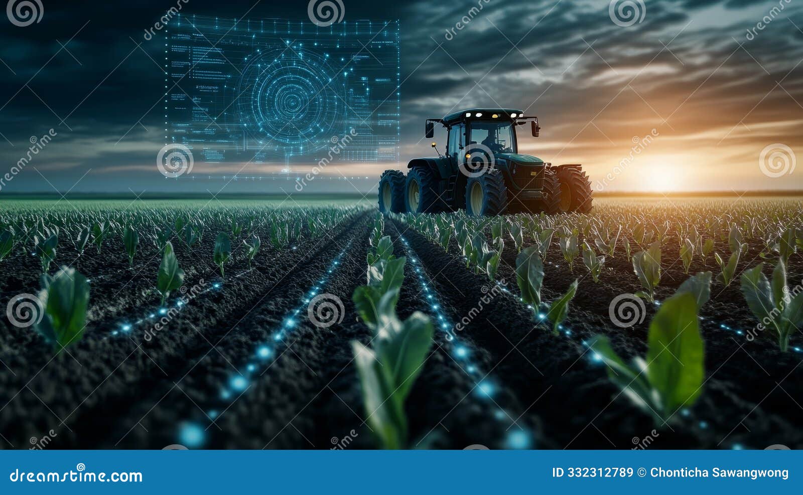 Works At Agriculture Field, Farm, Pasture Set. Tractors, Machines ...