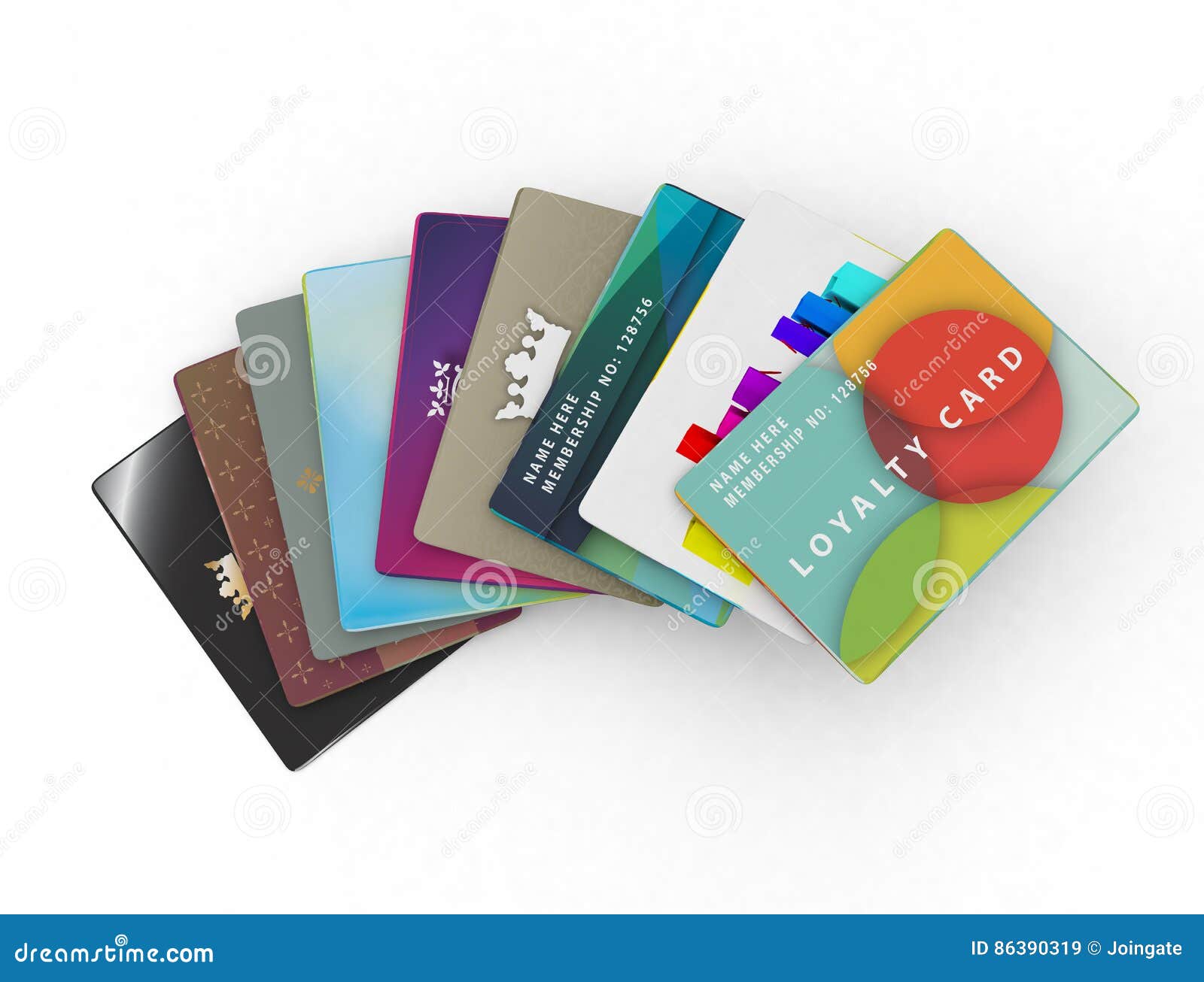 Range Of Loyalty Cards For Different Types Of Store Royalty-Free Stock ...