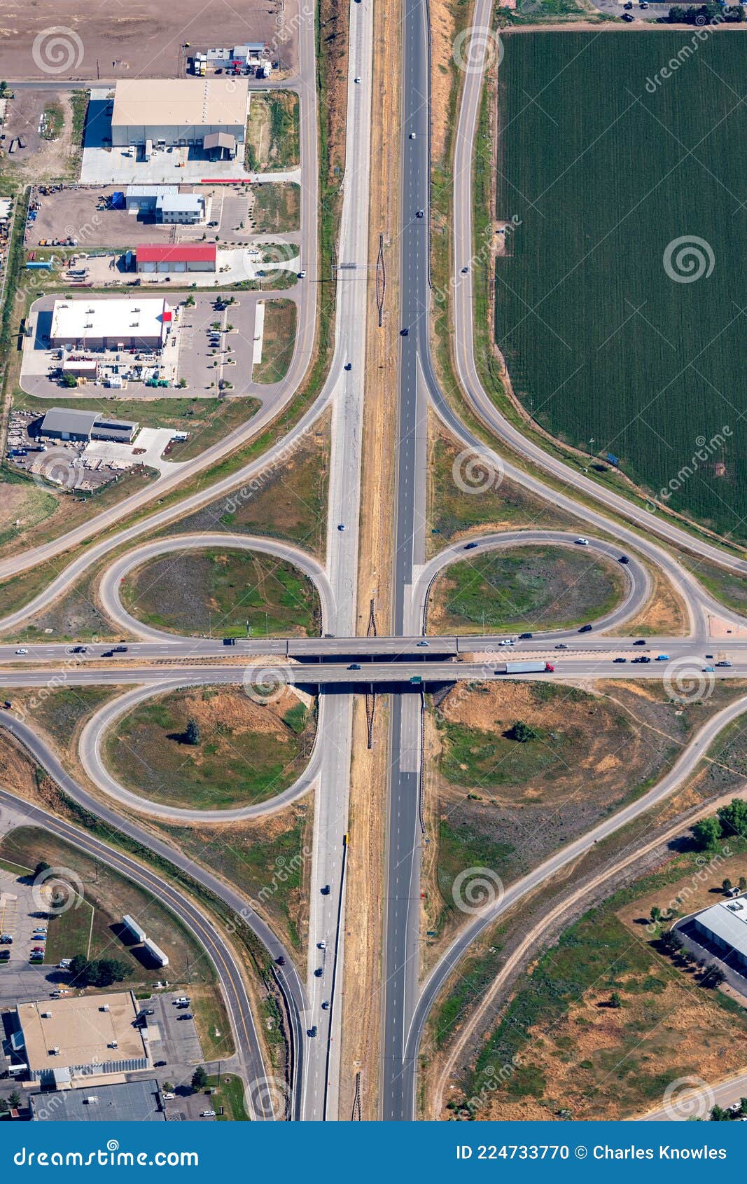 Modern Traffic Interchange in Colorado Stock Photo - Image of ...