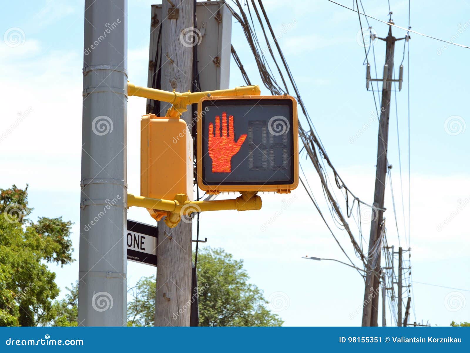 The modern traffic light stock image. Image of driveway - 98155351