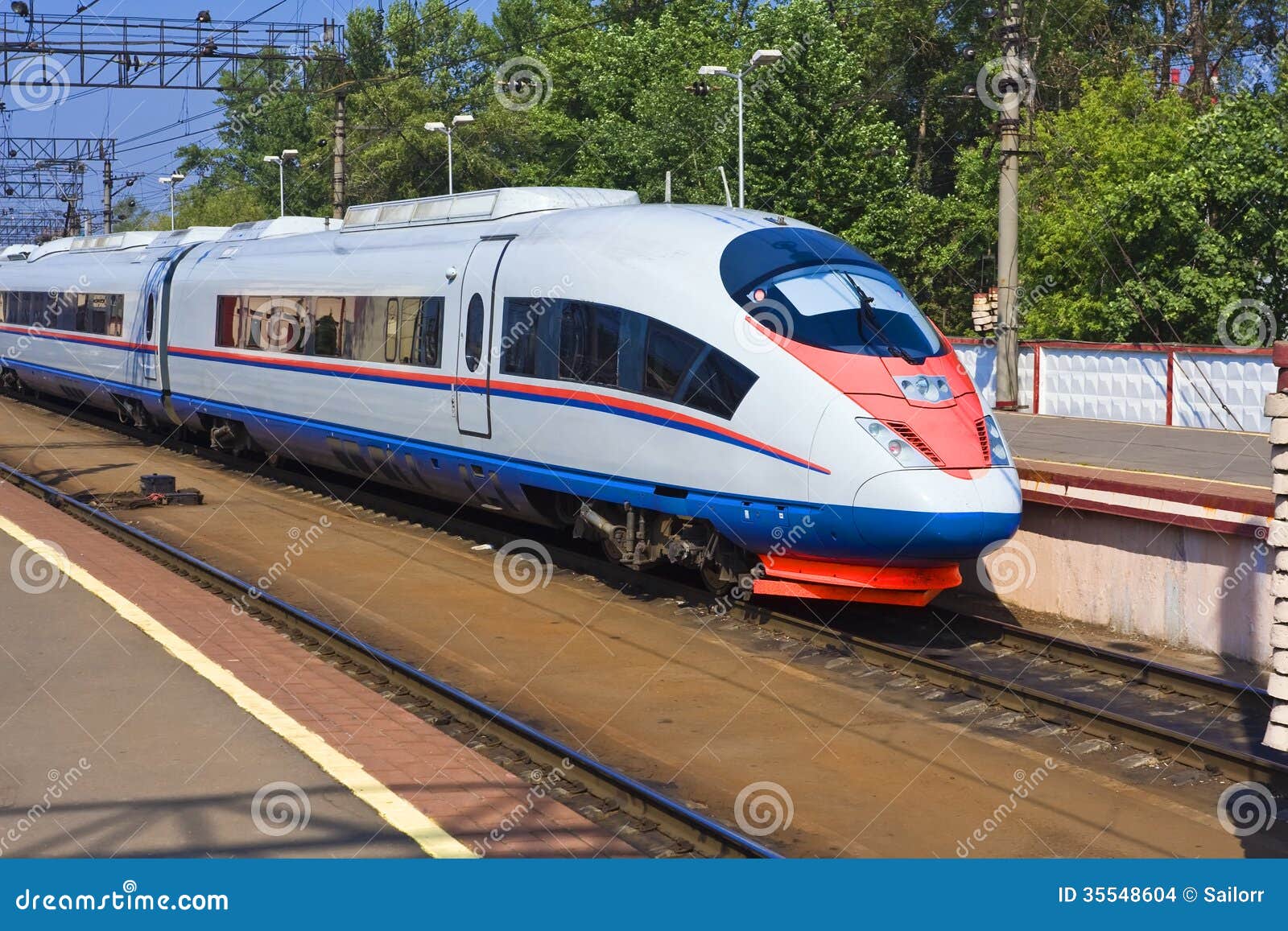 Modern train stock photo. Image of movement, railroad - 35548604