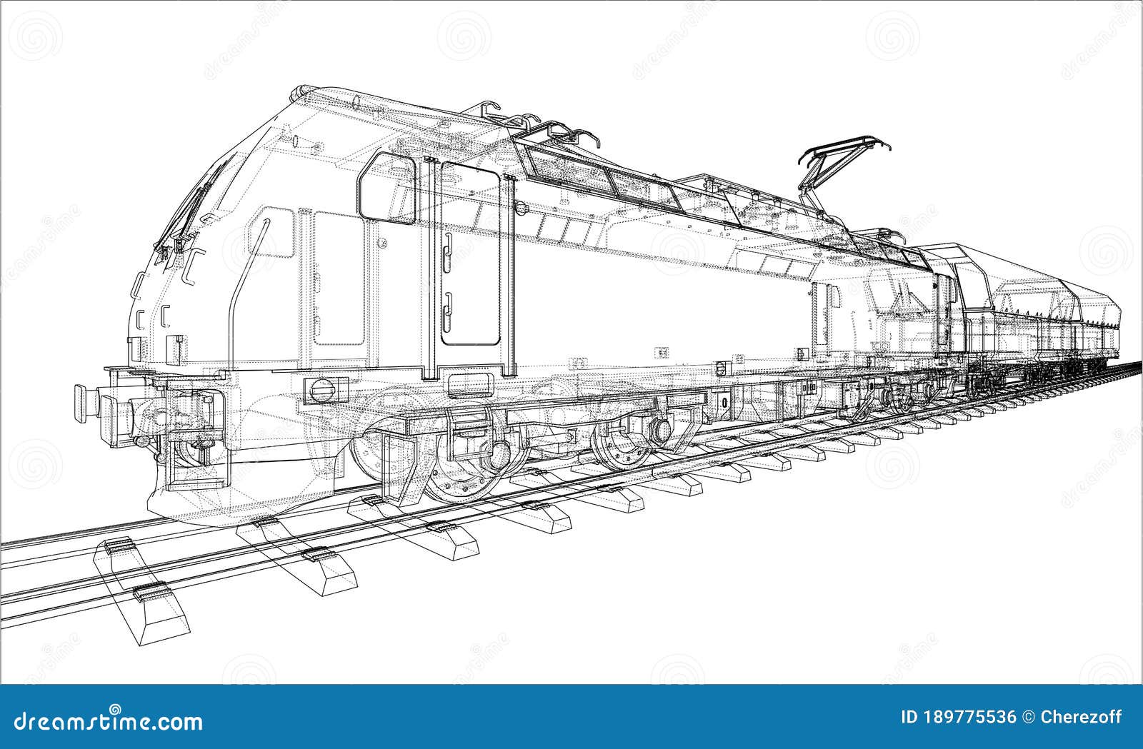 Modern train concept stock illustration. Illustration of engine - 189775536