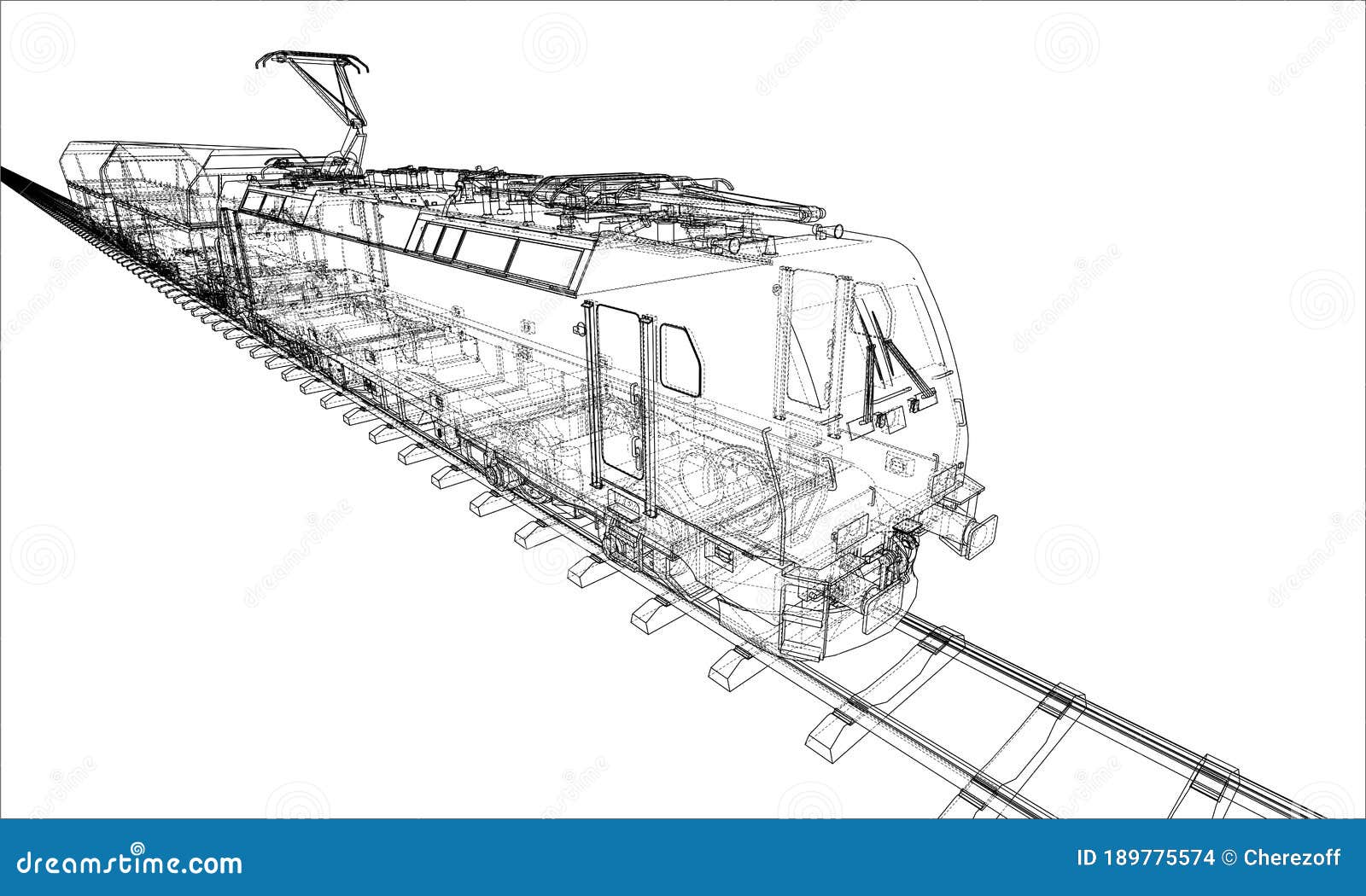 Modern train concept stock illustration. Illustration of innovation ...