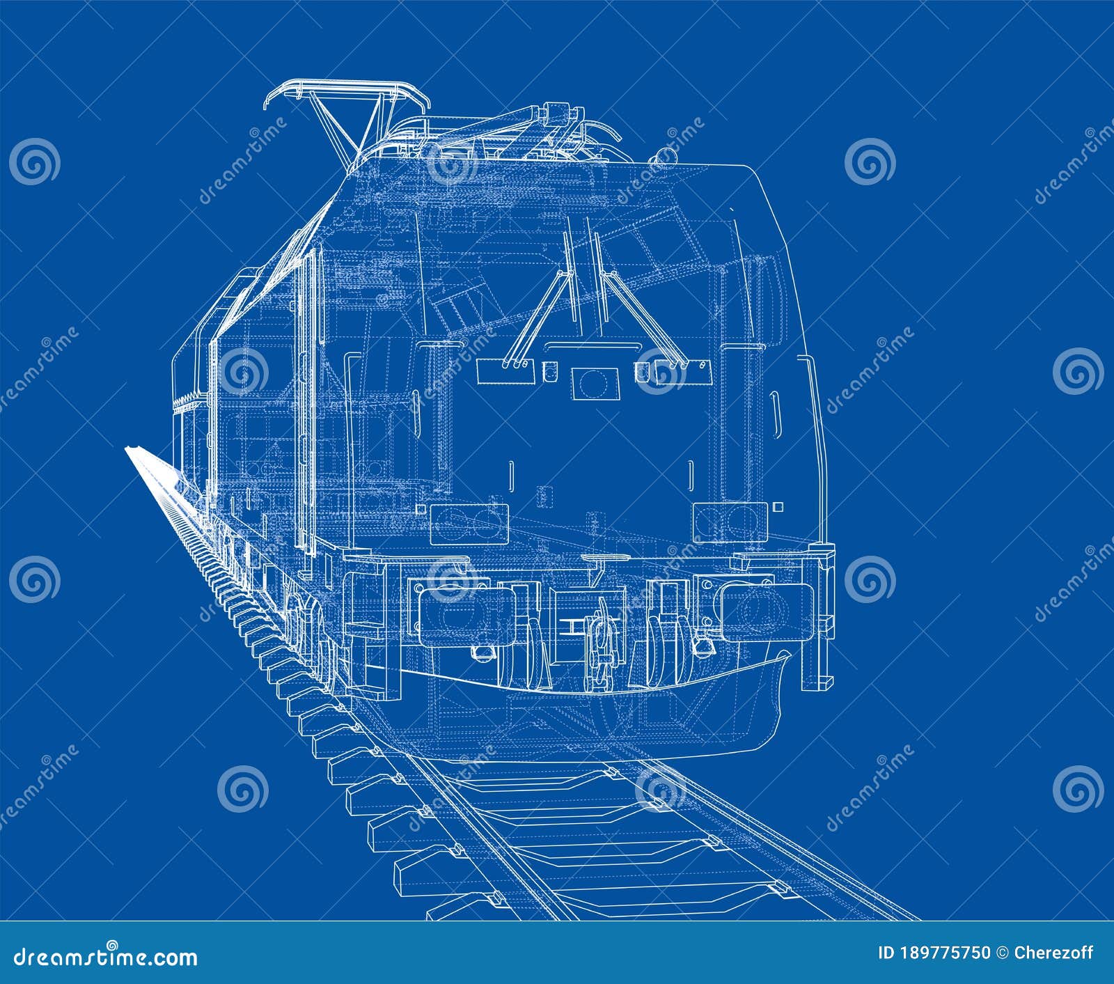 Modern train concept stock illustration. Illustration of engine - 189775750