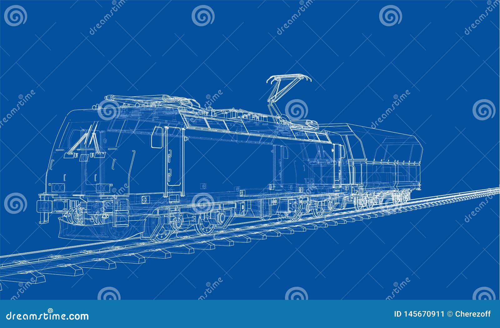 Modern Train Concept. Vector Stock Vector - Illustration of ...