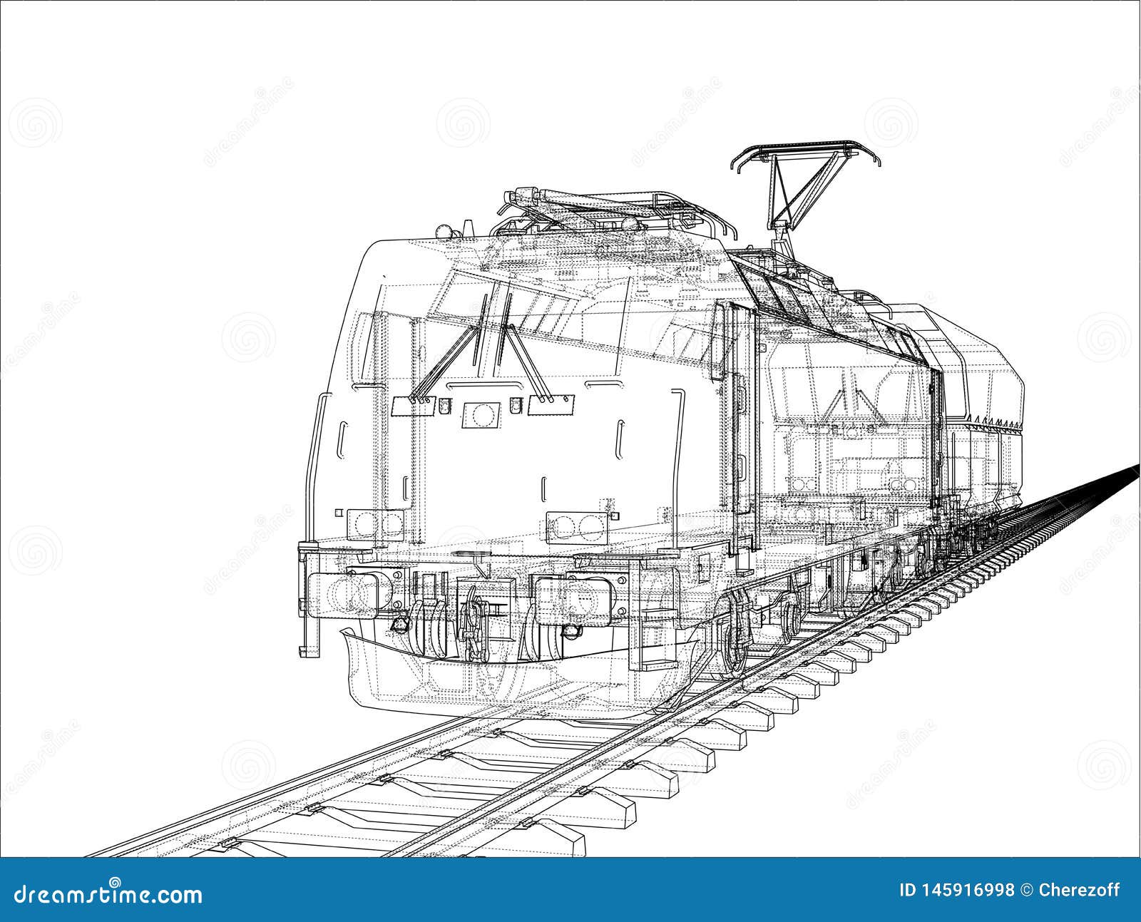 Modern Train Concept. Vector Stock Vector - Illustration of modern ...