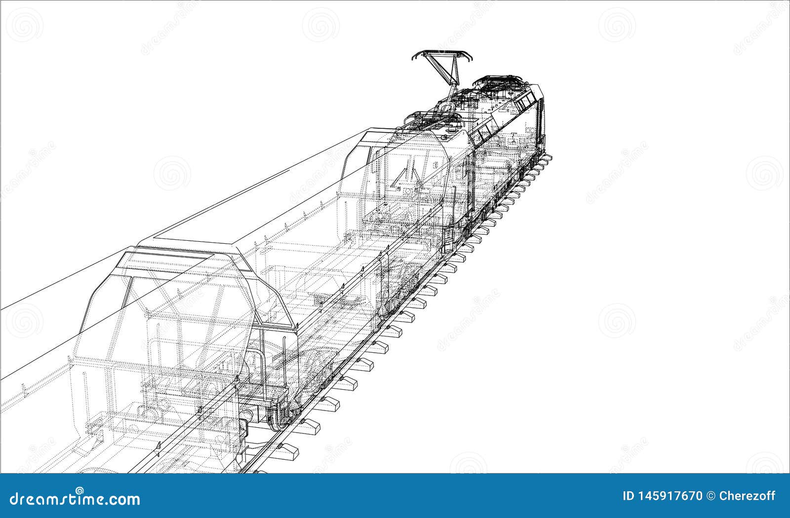 Modern Train Concept. Vector Stock Vector - Illustration of transport ...